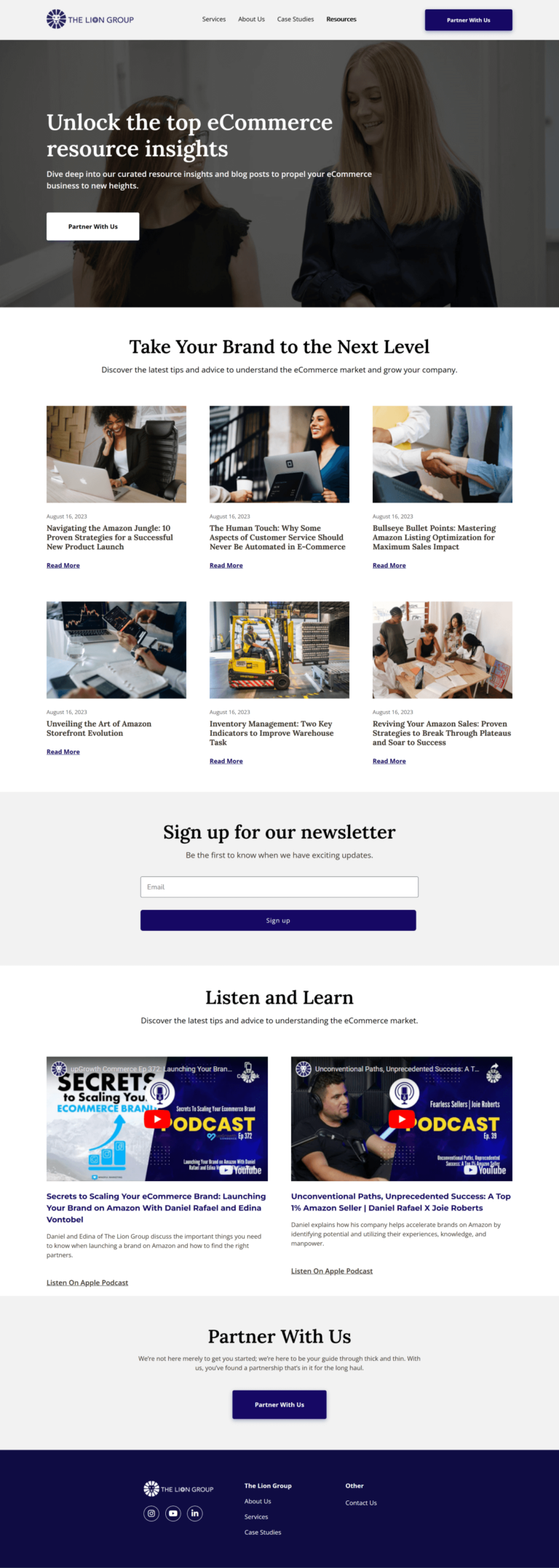 The Lion Group Website | Case Study | ThrillX